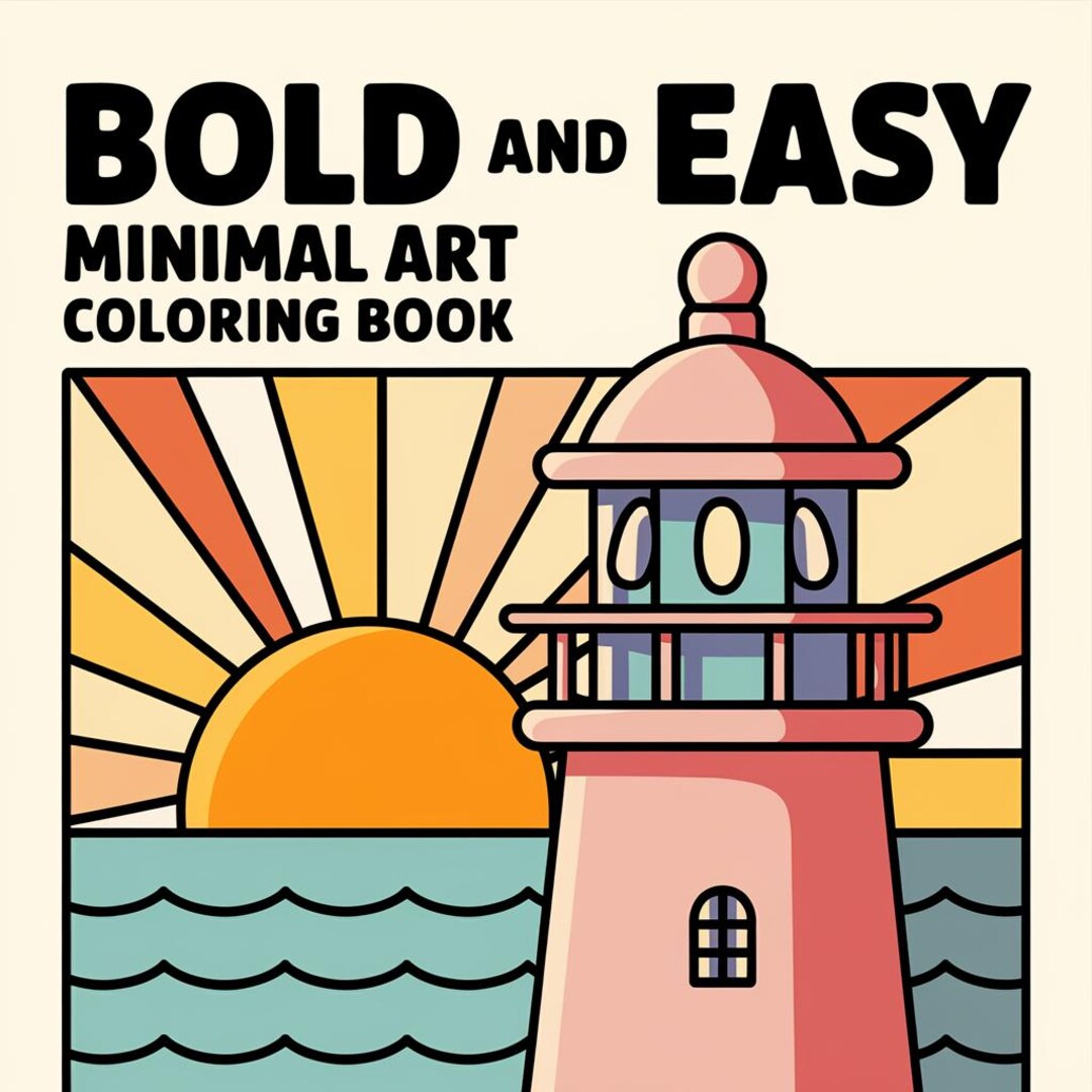 Bold and Easy Minimal Art Coloring Pages - Etsy
