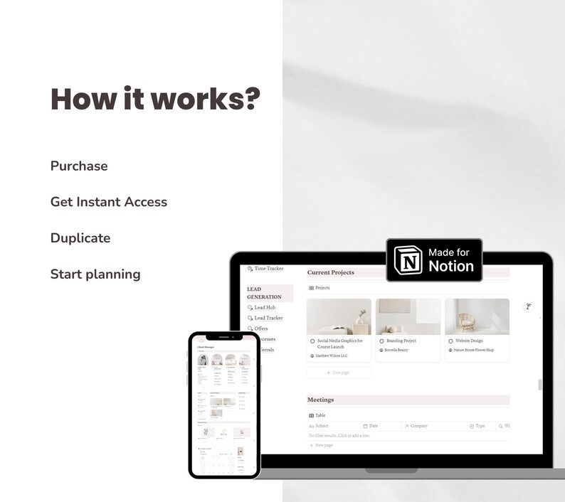 Notion Template- Small Business Client Manager- Designed to Help ...