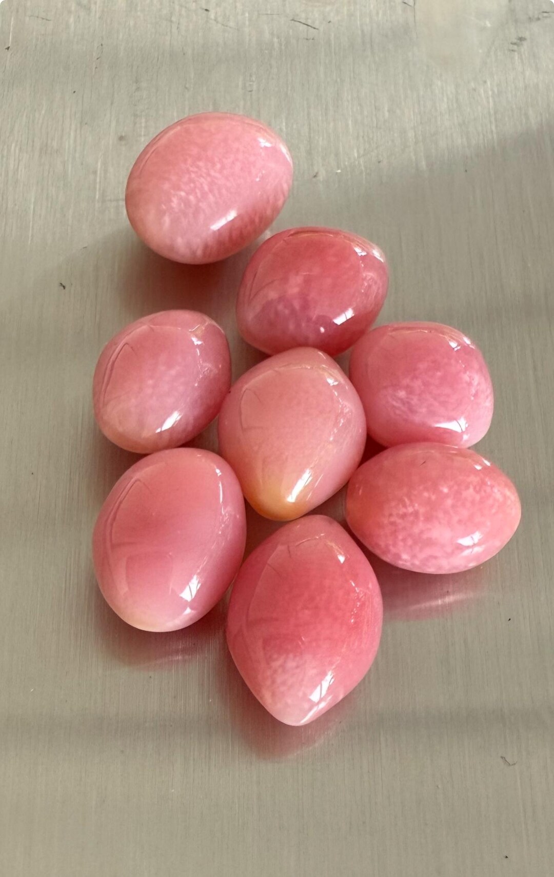 Conch Pearl 100 %natural Deep Pink With Strong Flames - Etsy