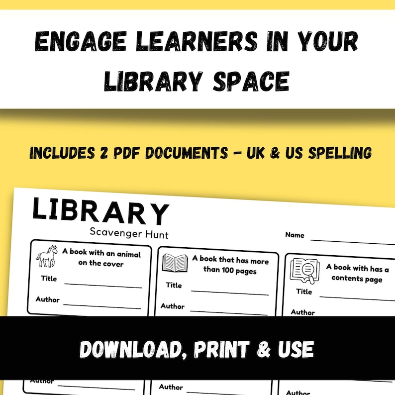 Library Scavenger Hunt, Library Activities, Book Scavenger Hunt ...