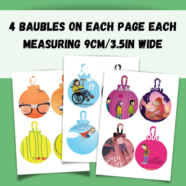 Literary Christmas Bauble Decorations - Middle School Library Christmas ...