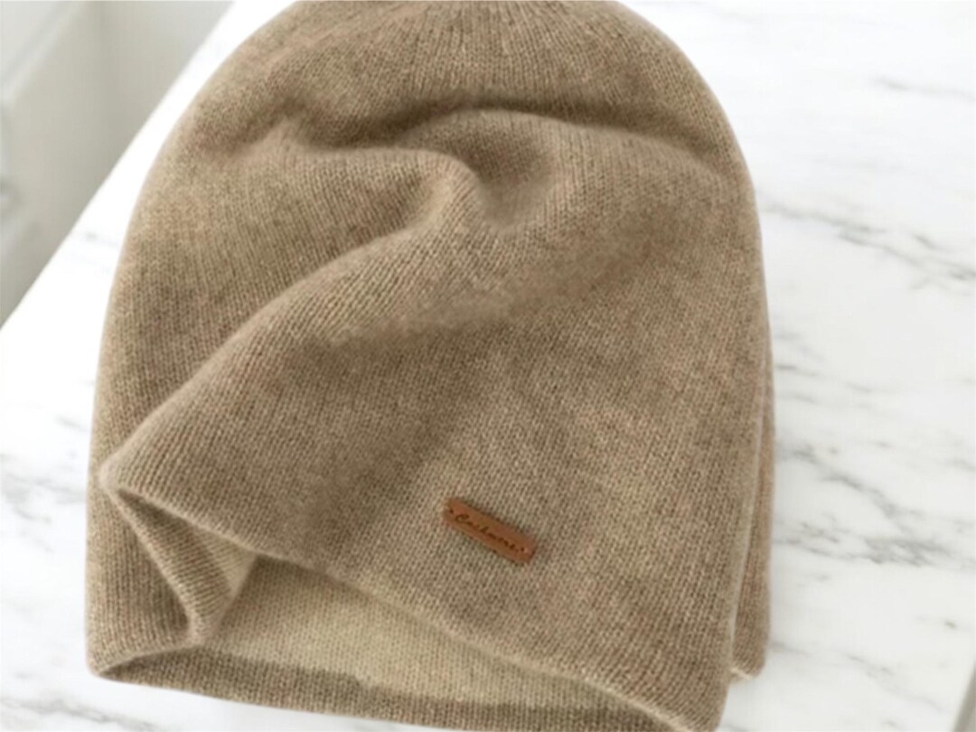 100% Cashmere Beanie Double-sided Hat for Men - Two Colors for Each Hat ...
