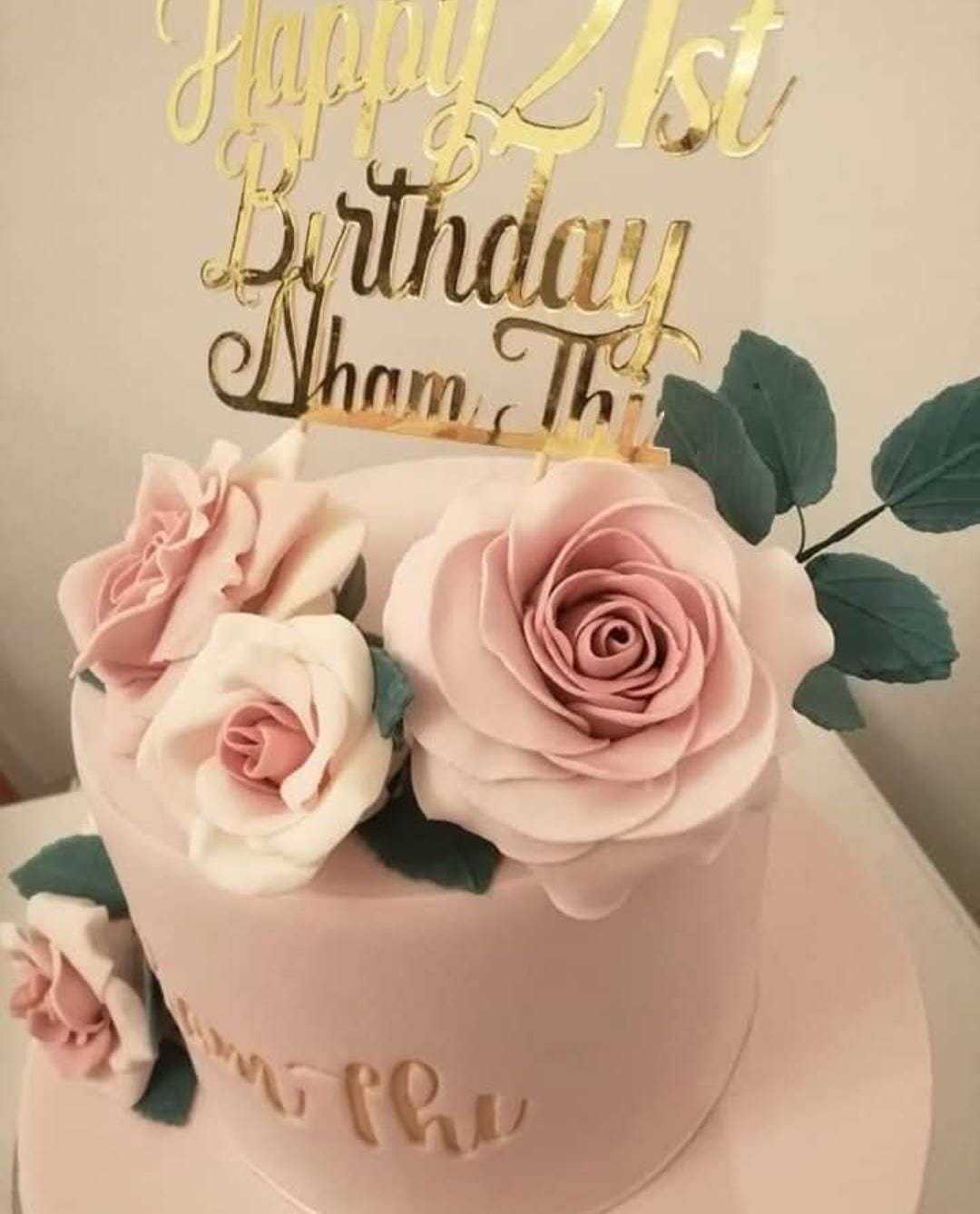 3x Custom Edible Roses Cake Topper - Etsy