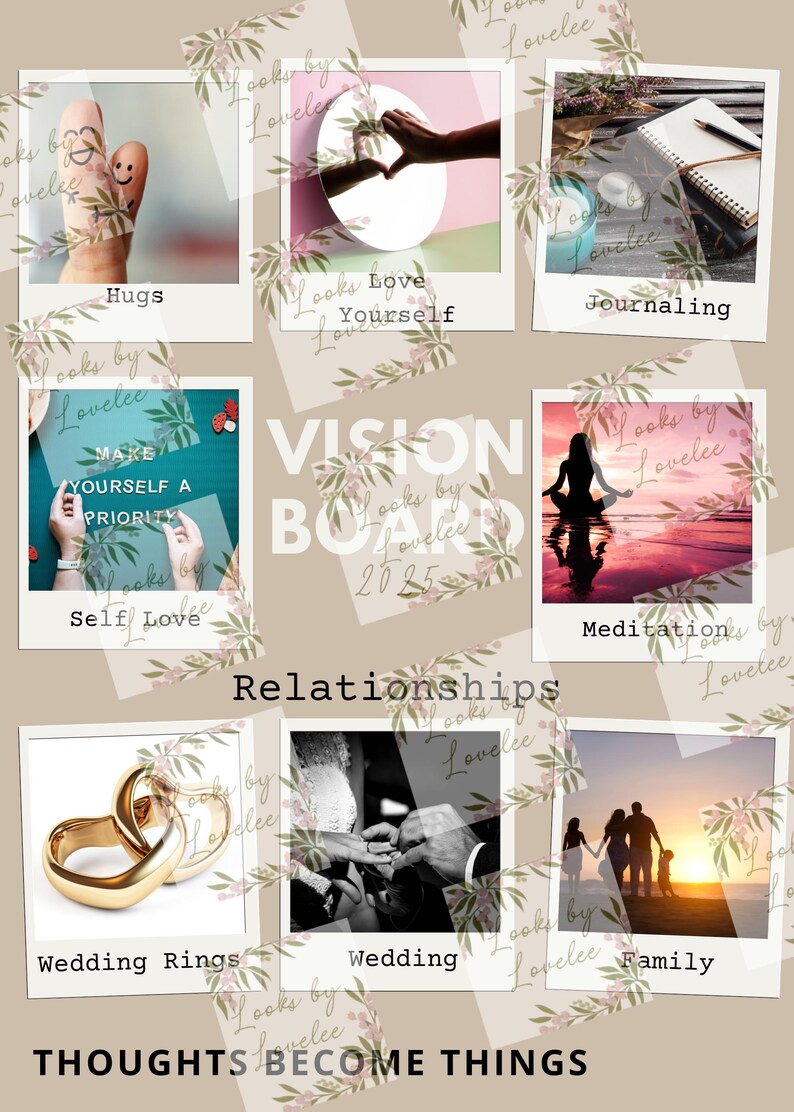 Looksbylovelee: Vision Board Kit, Board Printables, Self Care ...
