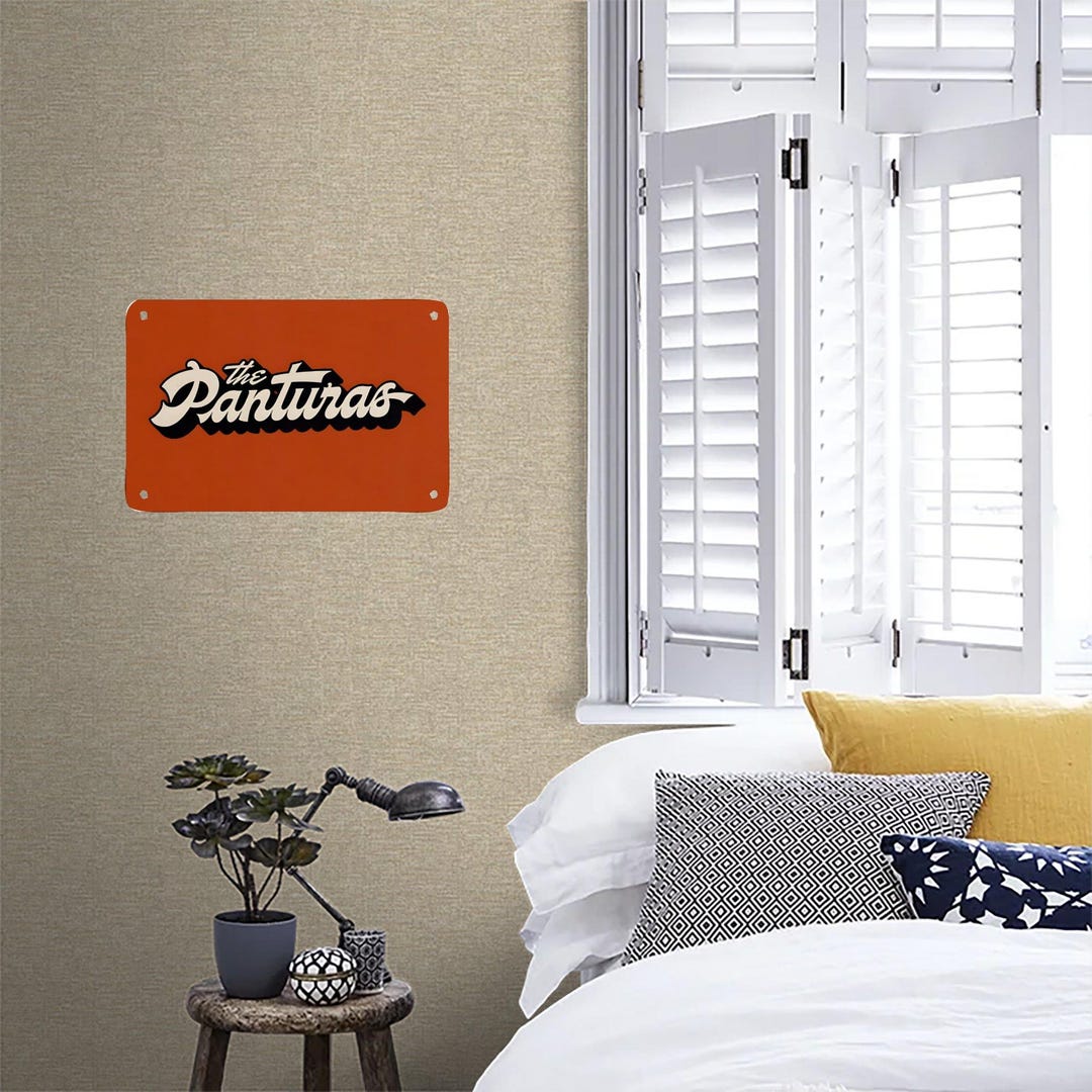 The Panturas Vintage Tin Sign/retro Wall Art/surf Rock Style/classic ...