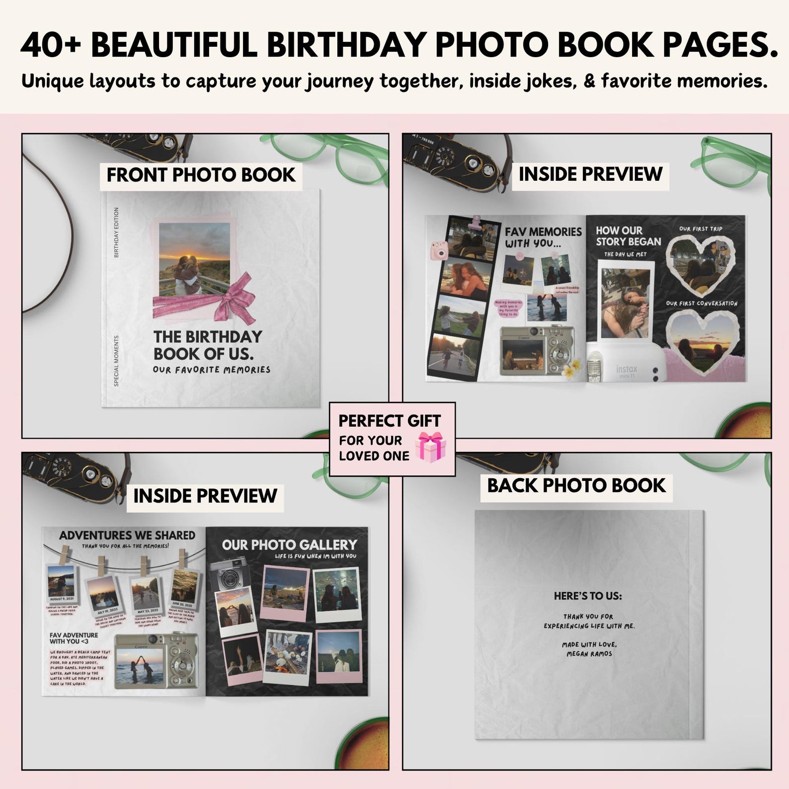 Birthday Photo Book Template | Personalized Best Friend Birthday ...
