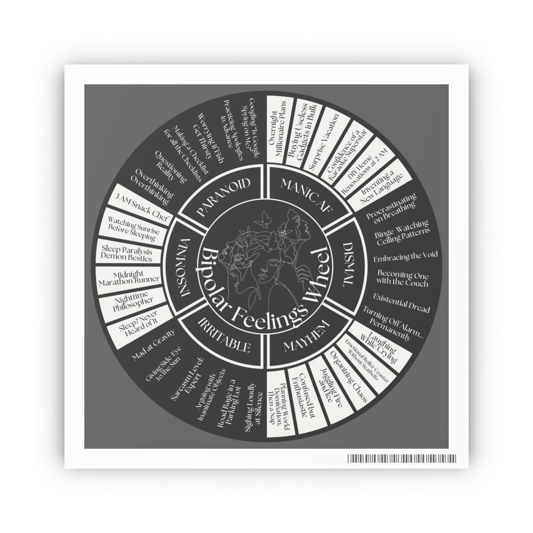 Bipolar Feeling Wheel Photo Art Paper Posters - Etsy