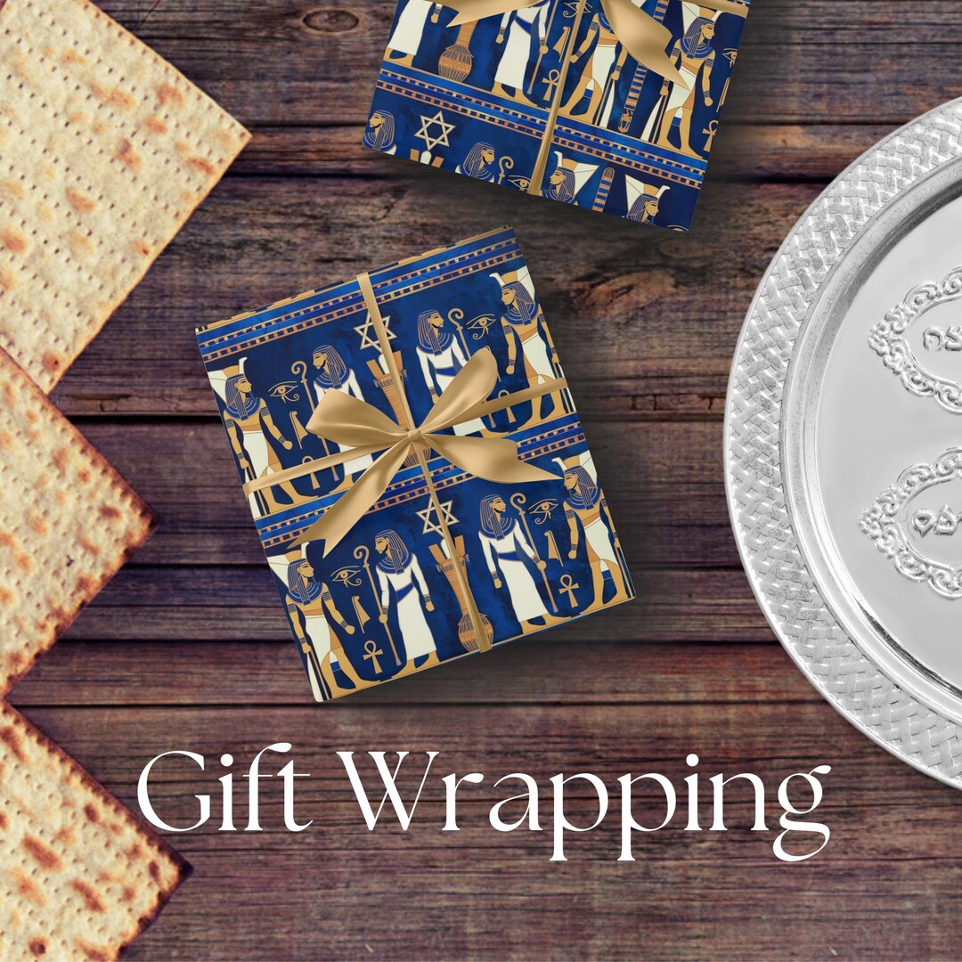 Gift Wrap Papers - Passover Moses and Pharaoh Pattern, Jewish Holiday ...