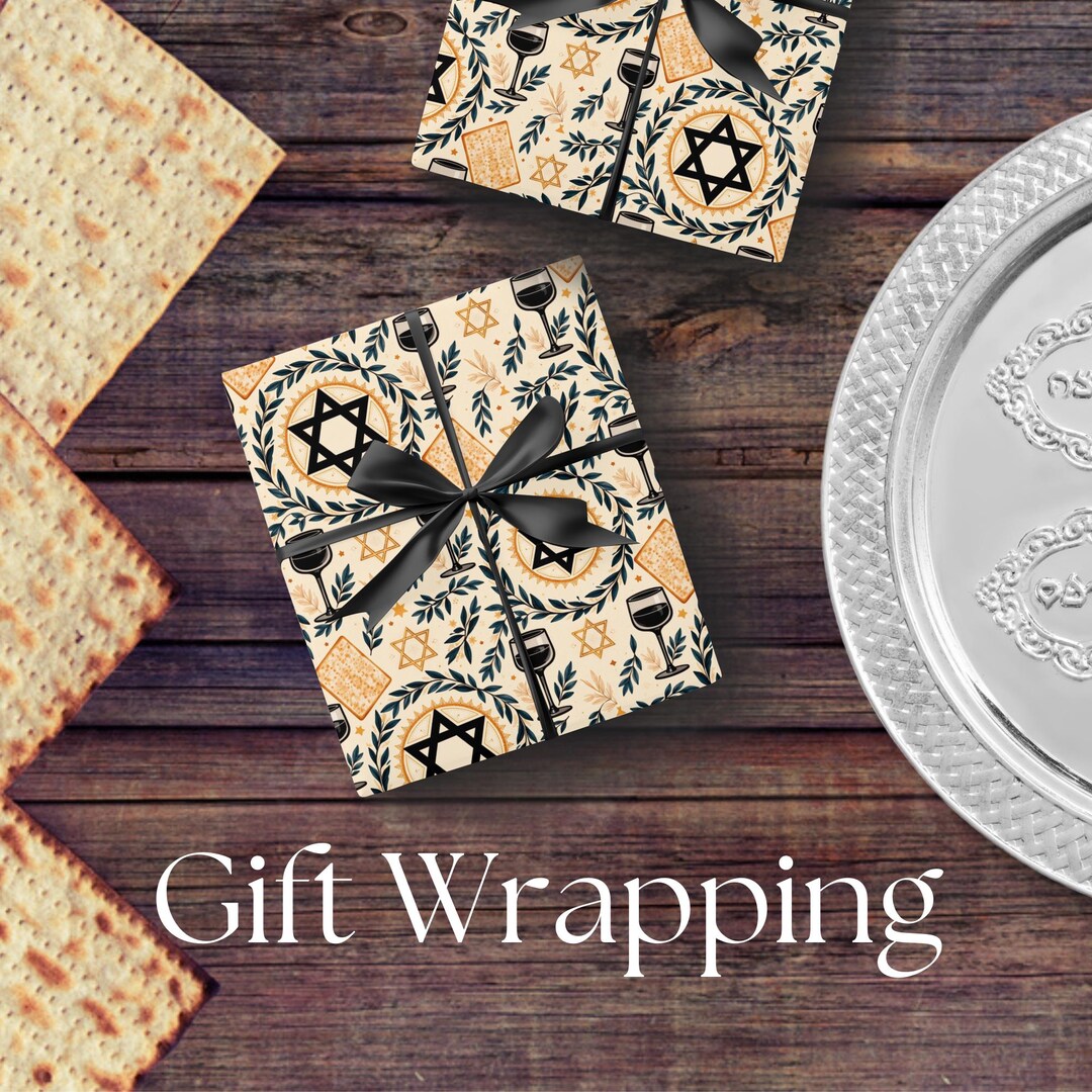 Wrapping Papers, Matzah Wine Glass David Star Pattern - Passover Gift ...