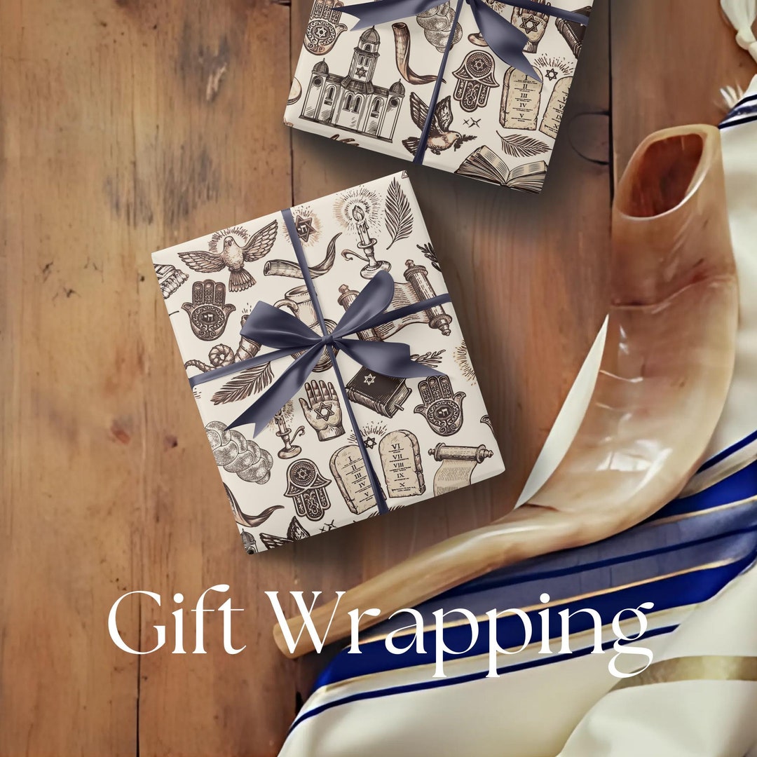 Wrapping Paper, Jewish Yom Kippur Shavuot Religious Prayer Shofar Torah ...