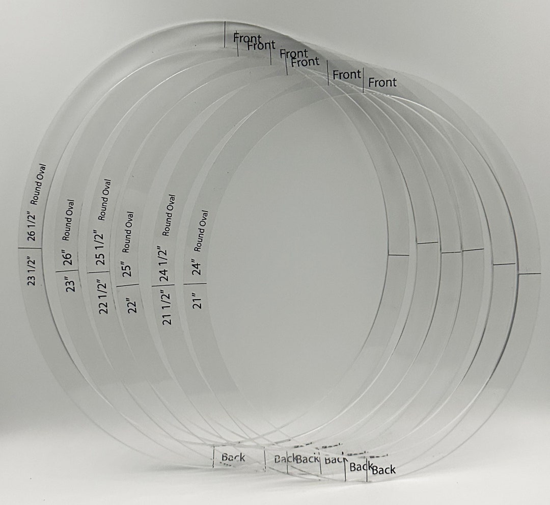 Millinery Round Head Oval Acrylic Rings Set of 12 Sizes Inches - Etsy