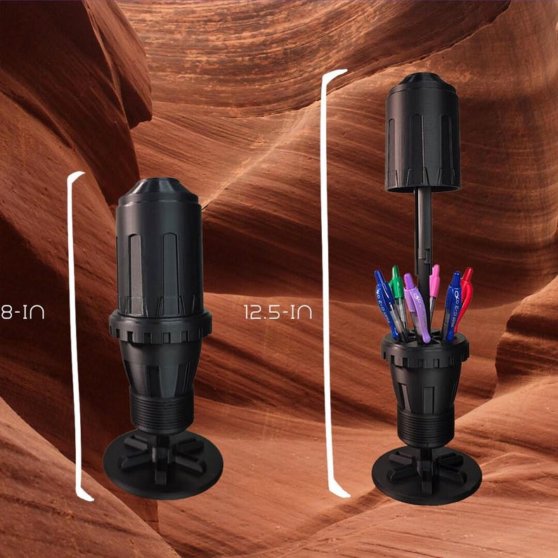 Rotating Moving Expanding Dune Sand Thumper Pen Holder Desk Accessory ...