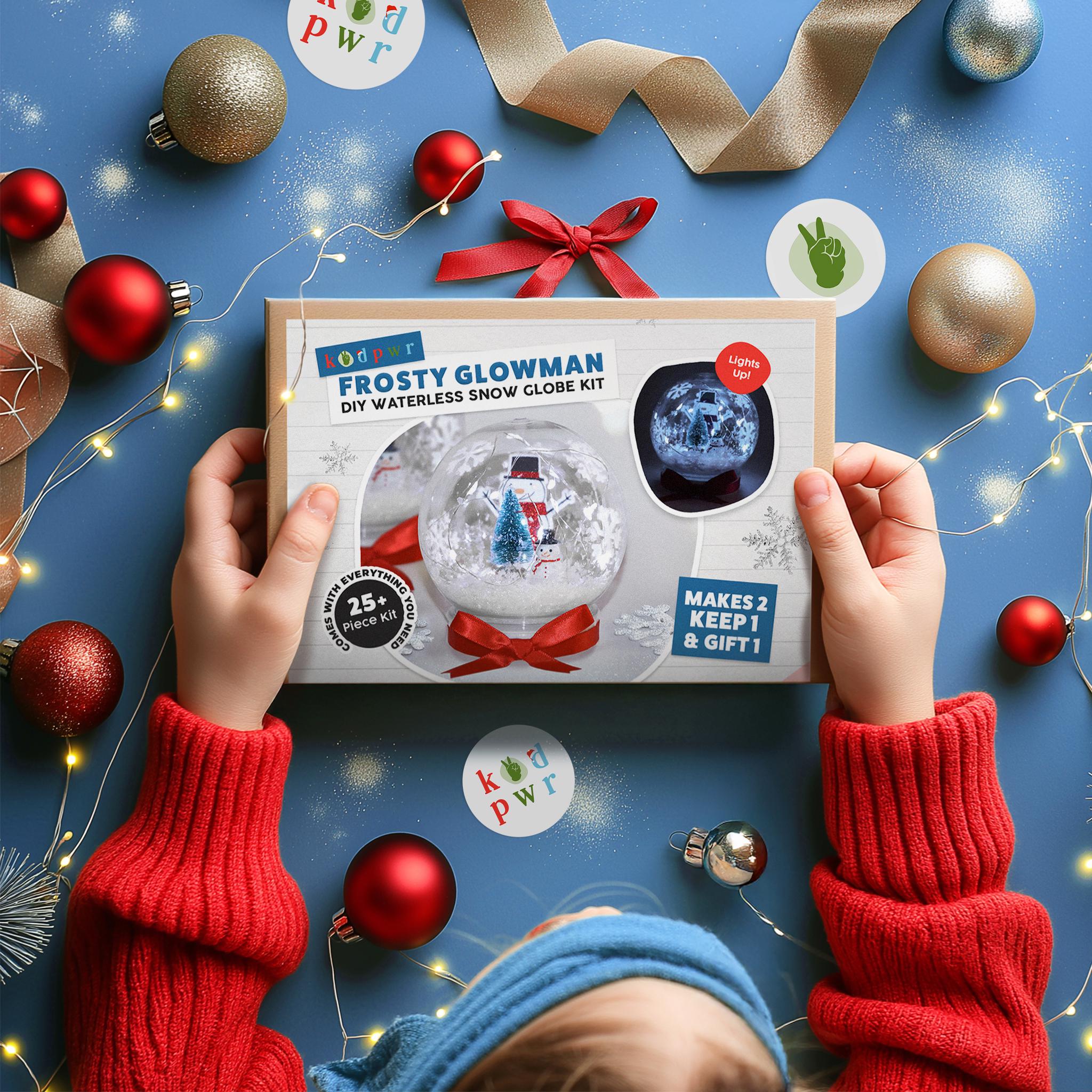 Makes 2 Snow Globe DIY Kit for Kids - Frosty Snowman Christmas Craft ...