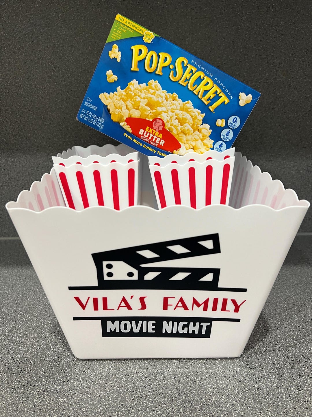Personalized Popcorn Buckets - Etsy
