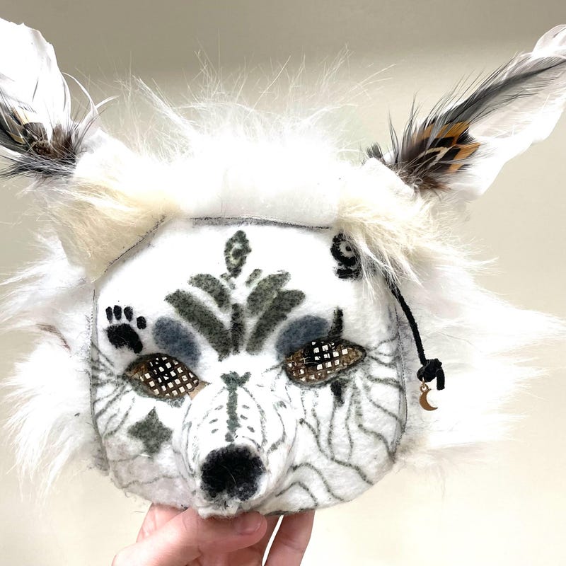 Arctic Fox Therian Mask - Etsy
