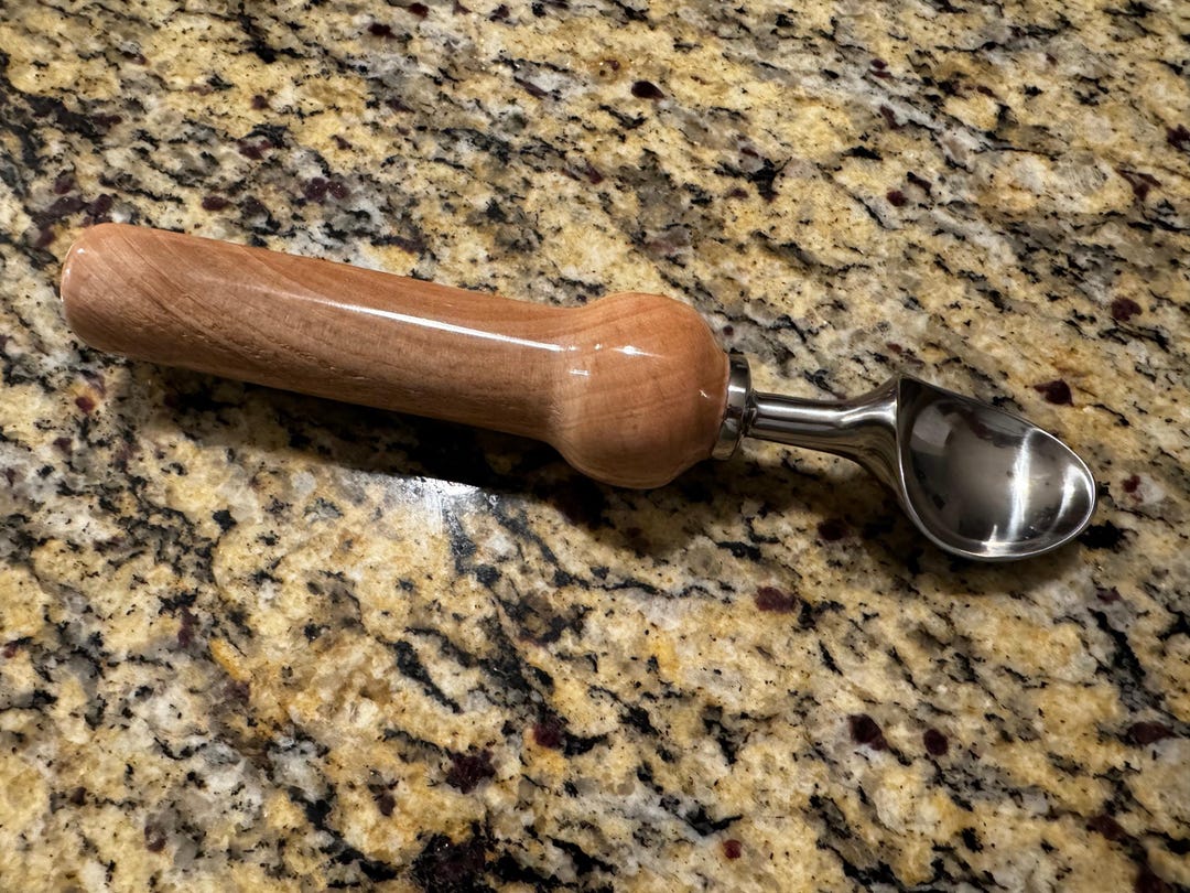 Ice Cream Scoop With Hand-turned Maple Handle - Etsy