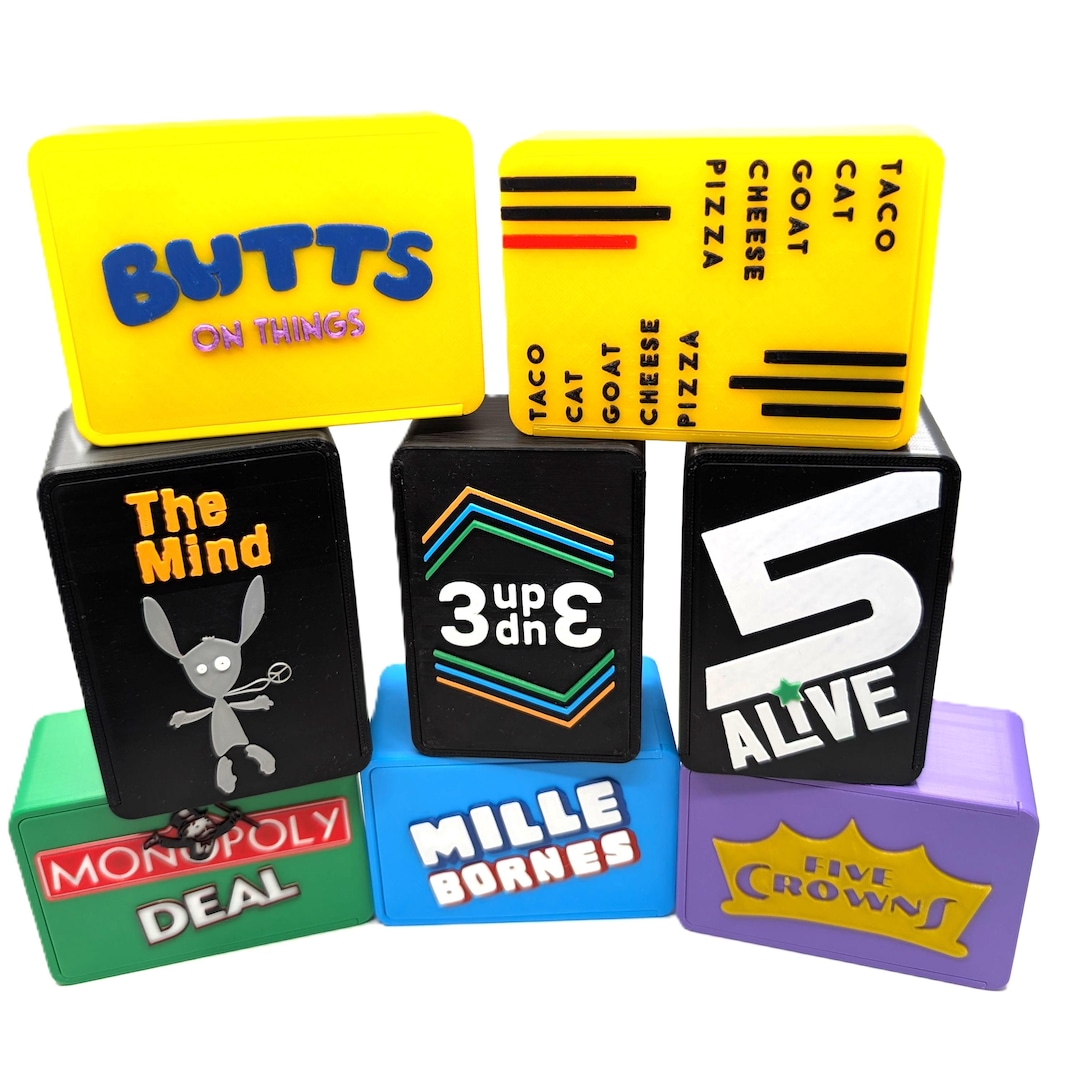 3D Printed Card Game Box Monopoly Deal/mille Bornes/the Mind/taco Cat ...