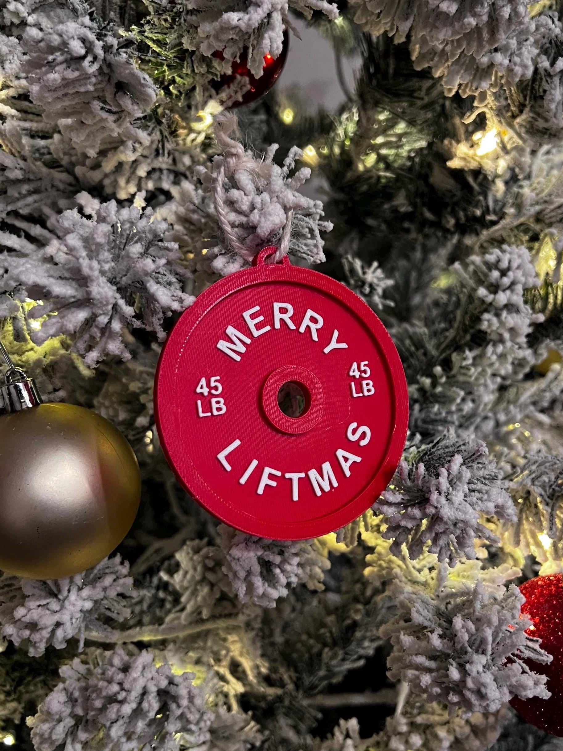 Merry Liftmas Weight Plate Ornament: Funny Gym Christmas Decor - Etsy