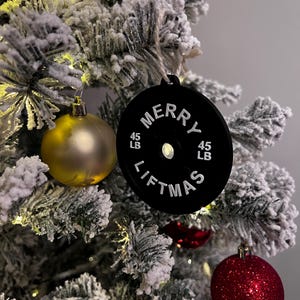 Merry Liftmas Weight Plate Ornament: Funny Gym Christmas Decor - Etsy