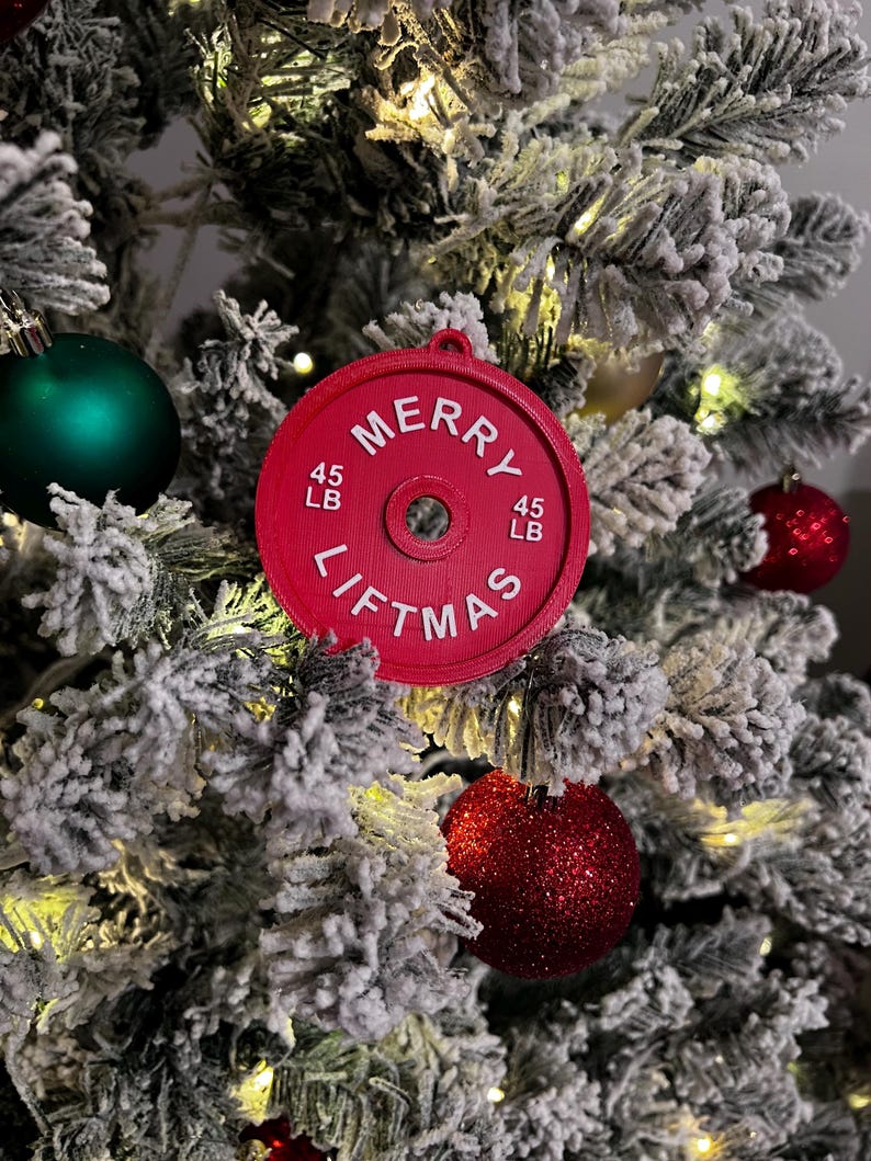 Merry Liftmas Weight Plate Ornament: Funny Gym Christmas Decor - Etsy