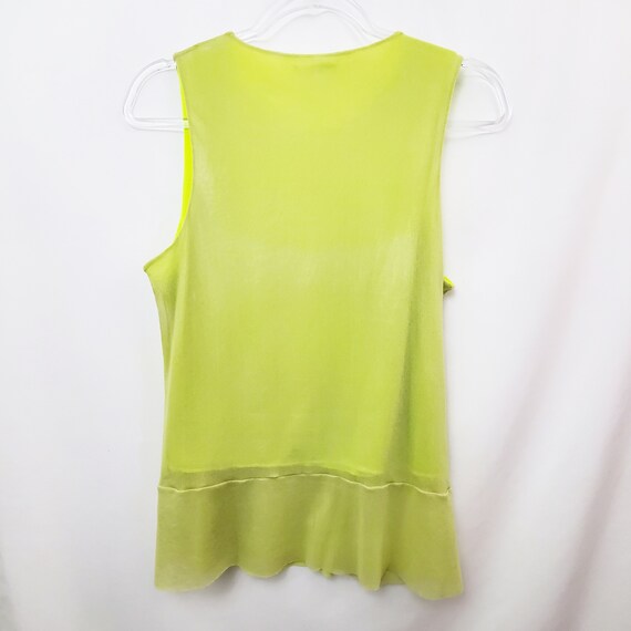 VIVIENNE TAM 90s Neon Green Mesh Layered Tank GUC y2k… - Gem