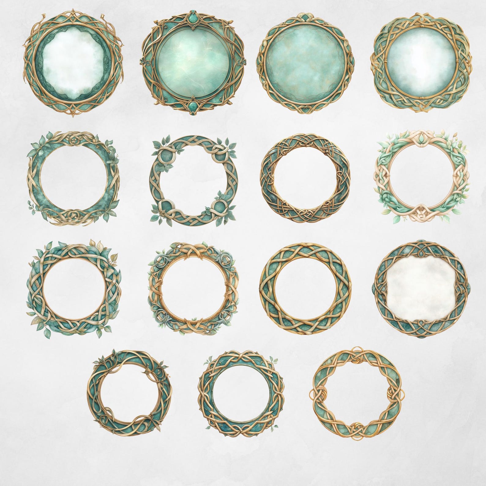 Celtic Knots Borders & Irish Round Art Clipart for St. Patrick's Day ...