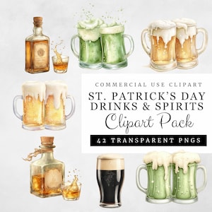 St. Patrick's Day Drinks and Spirits, Irish Mugs, Whiskey Bottles & Ale ...