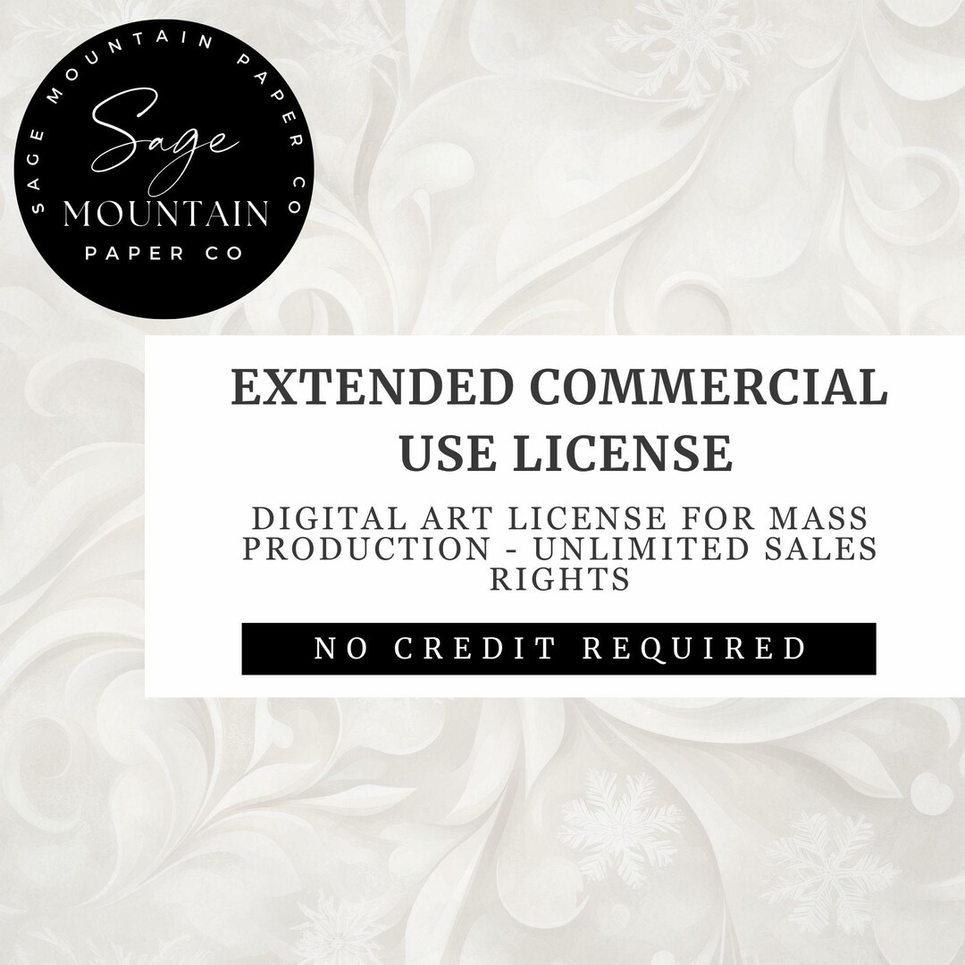 Extended Commercial Use License - Digital Art License for Mass ...