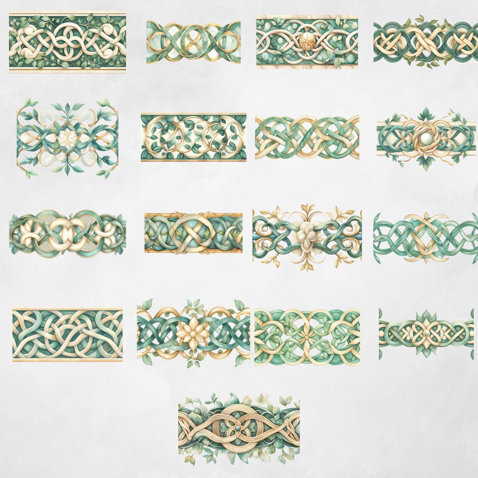 Celtic Knots Borders & Irish Round Art Clipart for St. Patrick's Day ...