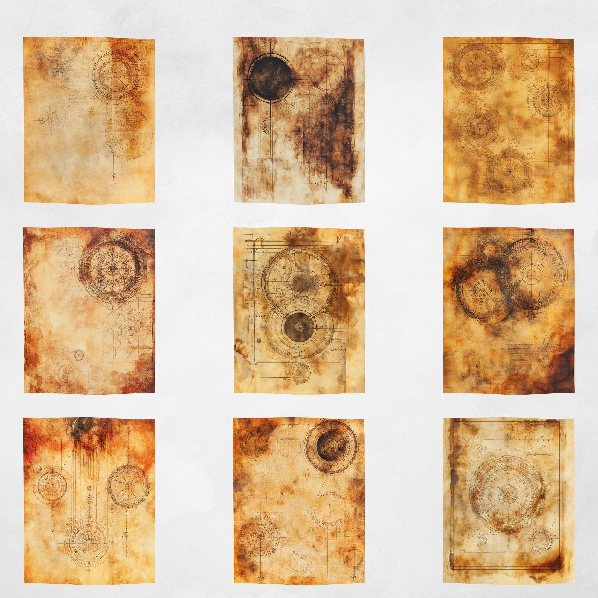 Vintage Alchemy Lab Journal Pages, 19 Letter Size Aged Science & Potion ...