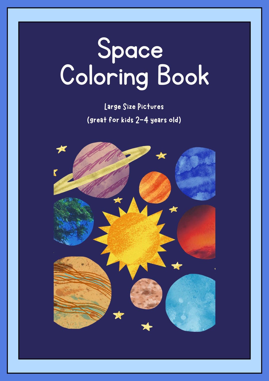 Space Coloring Book | Coloring Worksheets | Large Size Pictures | Kids ...