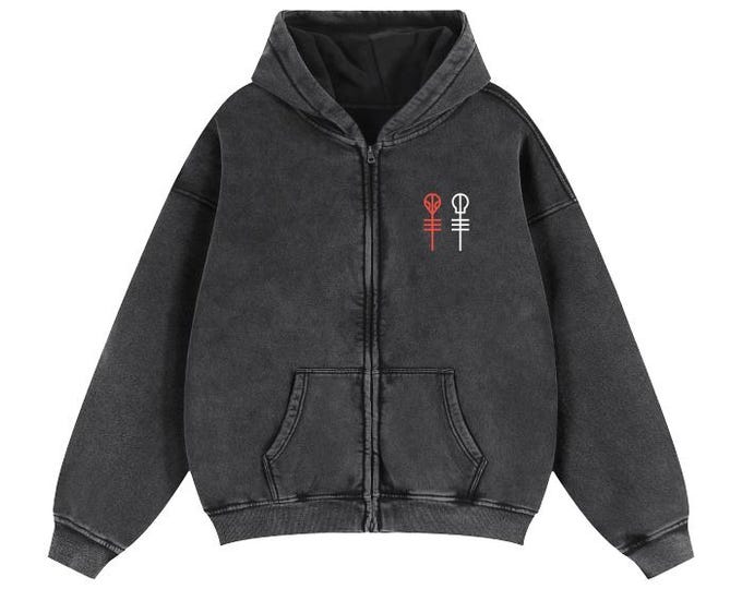 Twenty One Pilots, Skeleton Clique Zip up Distressed Hoodie! Subtle ...
