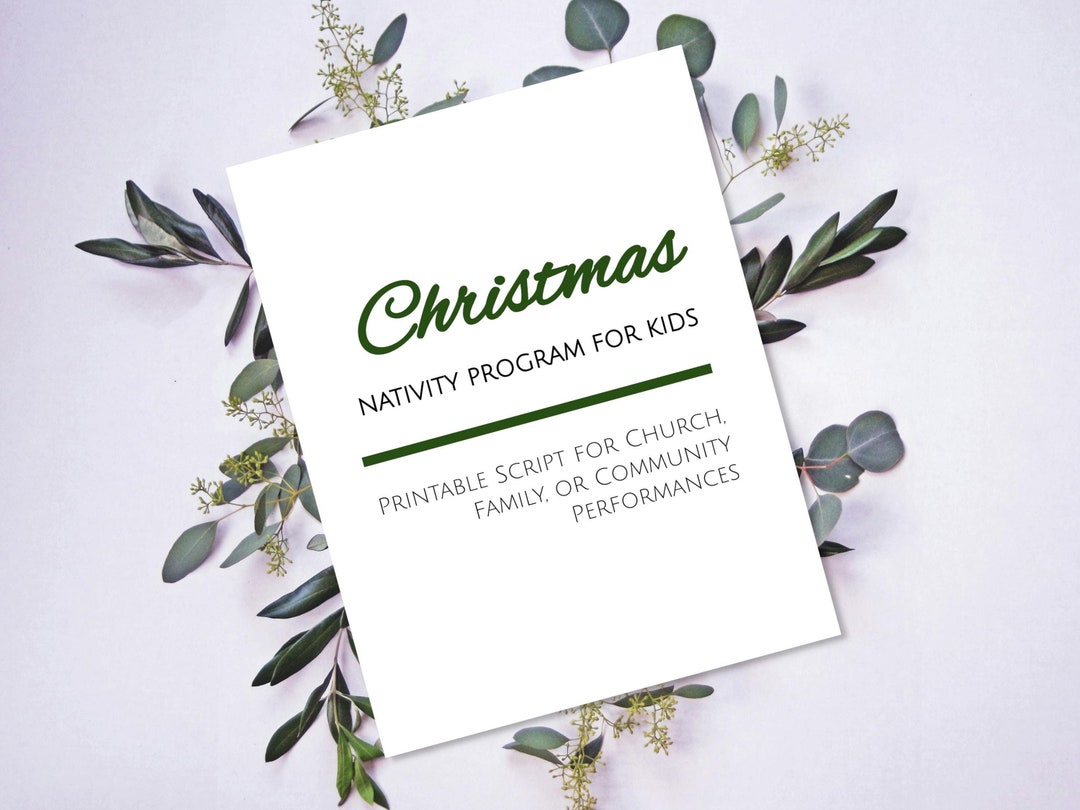 Christmas Nativity Program for Kids - Digital Download | Printable ...