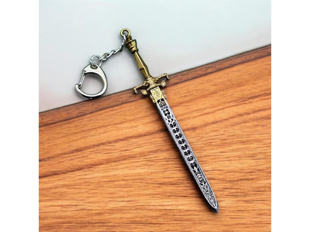 Elden Ring Metal Keychain, Sword of Night and Flame Keyring, Gift for ...