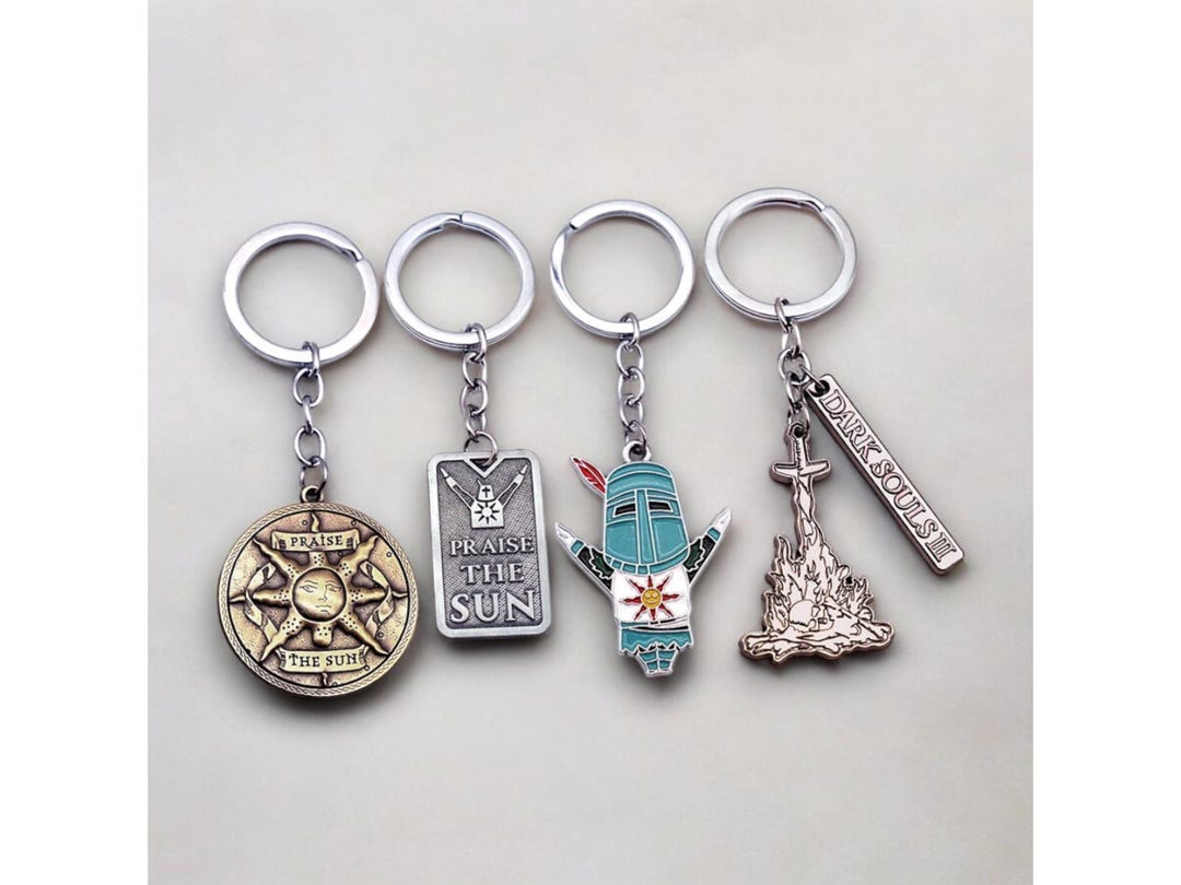 Dark Souls Game Keychain, Sun Knight Metal Keychain, Gift for Him - Etsy