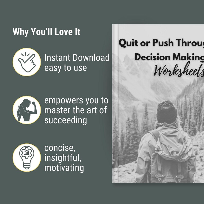 Step by Step Perseverance Guide, Strategy Plan, Make Decision Workbook ...