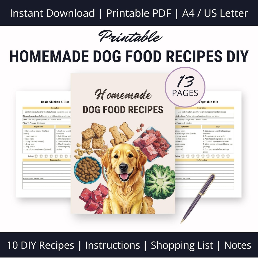 Homemade Dog Food Recipes, 10 Easy and Quick DIY Money Saving Canine ...
