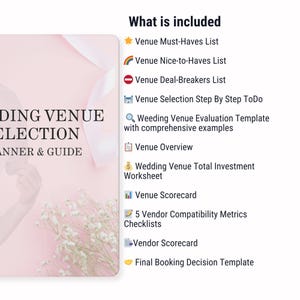 Wedding Venue Selection Step by Step Printable Guide, Celebration ...