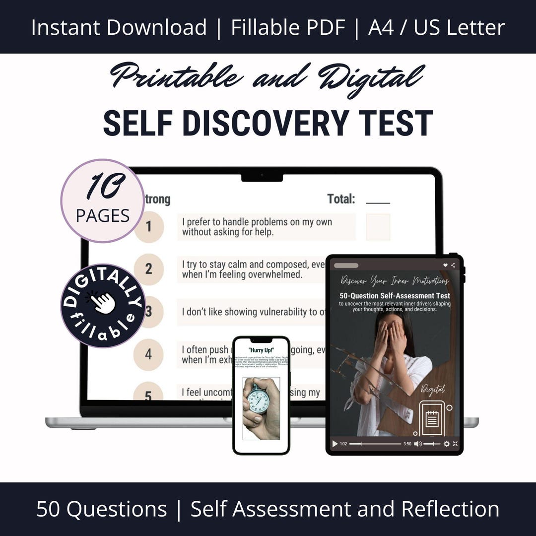 Self Discovery 50 Questions Test, Self Assessment and Reflection ...