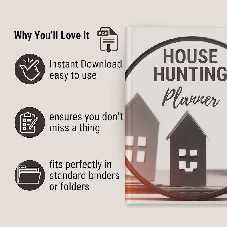 House Hunting Planner Insert Printable PDF Pages, Find New Home ...