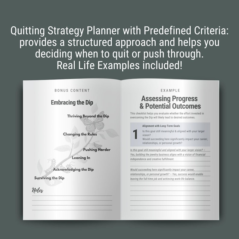 Step by Step Perseverance Guide, Strategy Plan, Make Decision Workbook ...