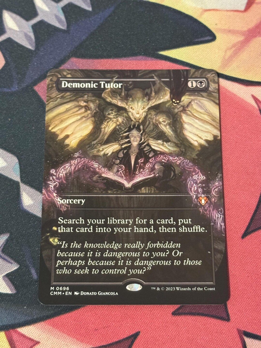 Magic the Gathering: Demonic Tutor (0696) Commander Masters Borderless ...