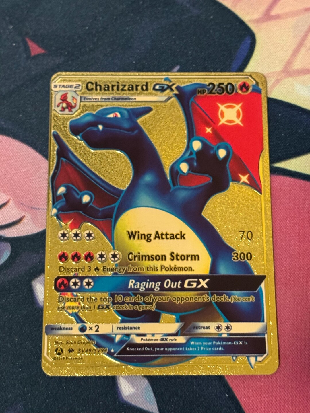 Pokémon: Charizard GX (SV49/SV94) Hidden Fates - Shiny Vault Metal Gold ...
