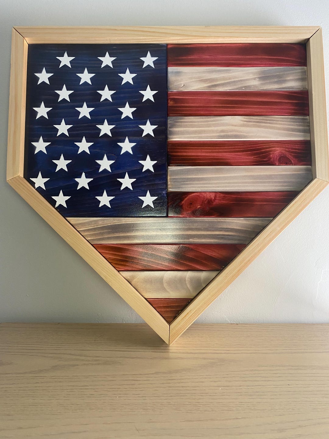 American Flag Home Plate - Etsy