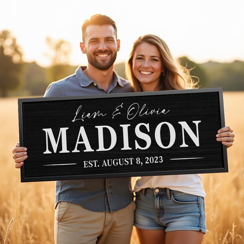 Last Name Canvas - Etsy