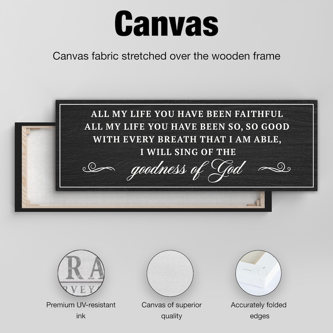 Goodness of God Wall Art – Christian Canvas Sign – All My Life You Have ...