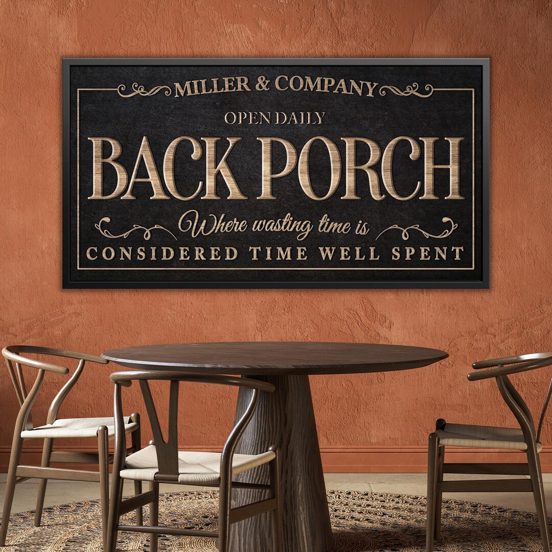 Personalized Back Porch Sign Custom Patio Deck Bar & Grill Backyard ...