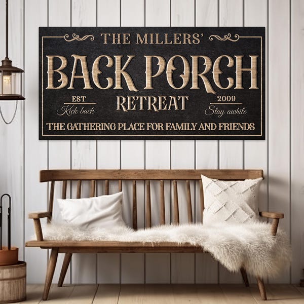Back Porch Sign - Etsy