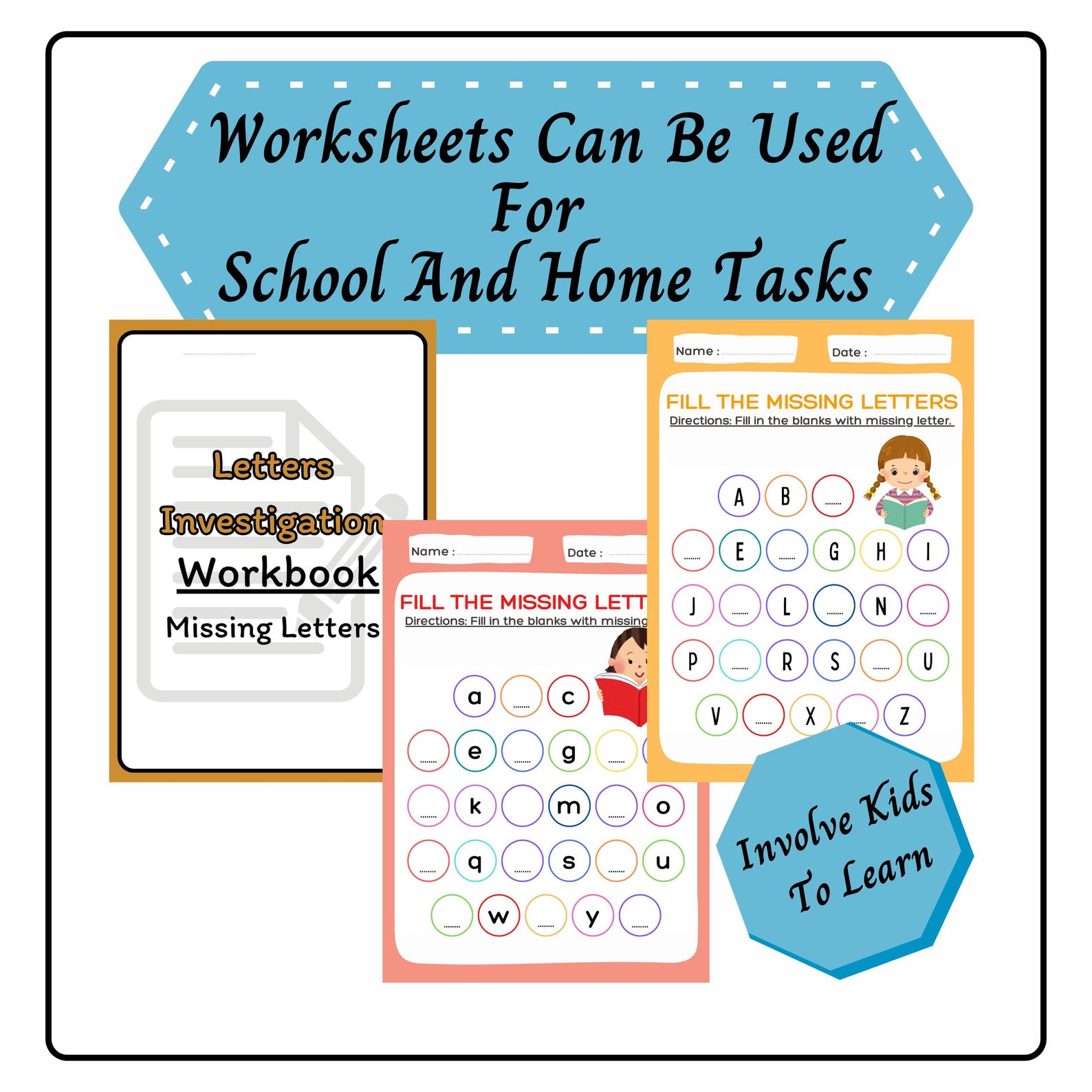 Missing Alphabets Worksheets, Alphabets Tracing Worksheets, K. Garten ...