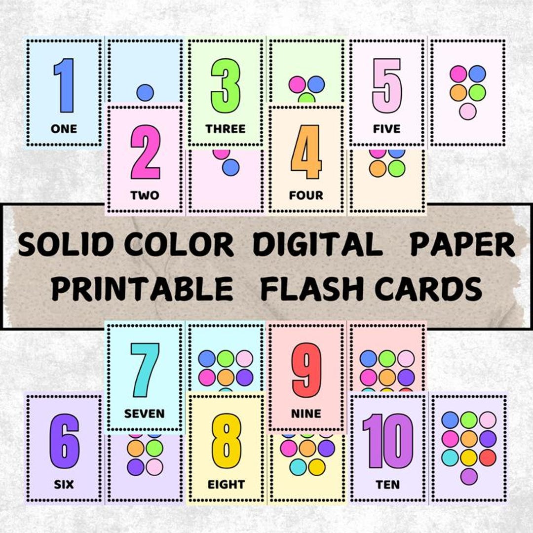 Educational Flash Cards, Early Learning Flash Cards, Digital Flash ...